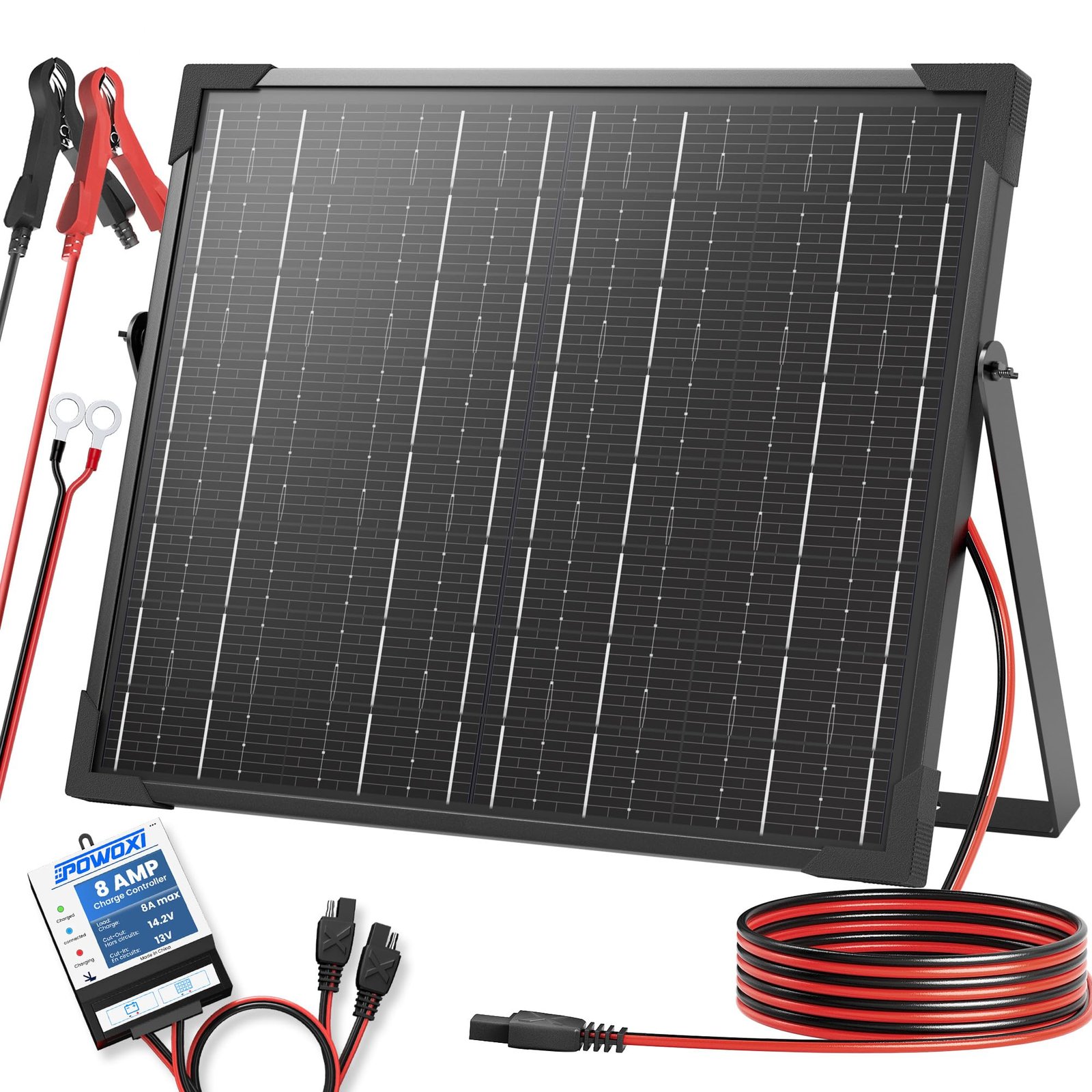 20w Solar Charger POWOXI 20W 12V Solar Panel Kit With Controller ...
